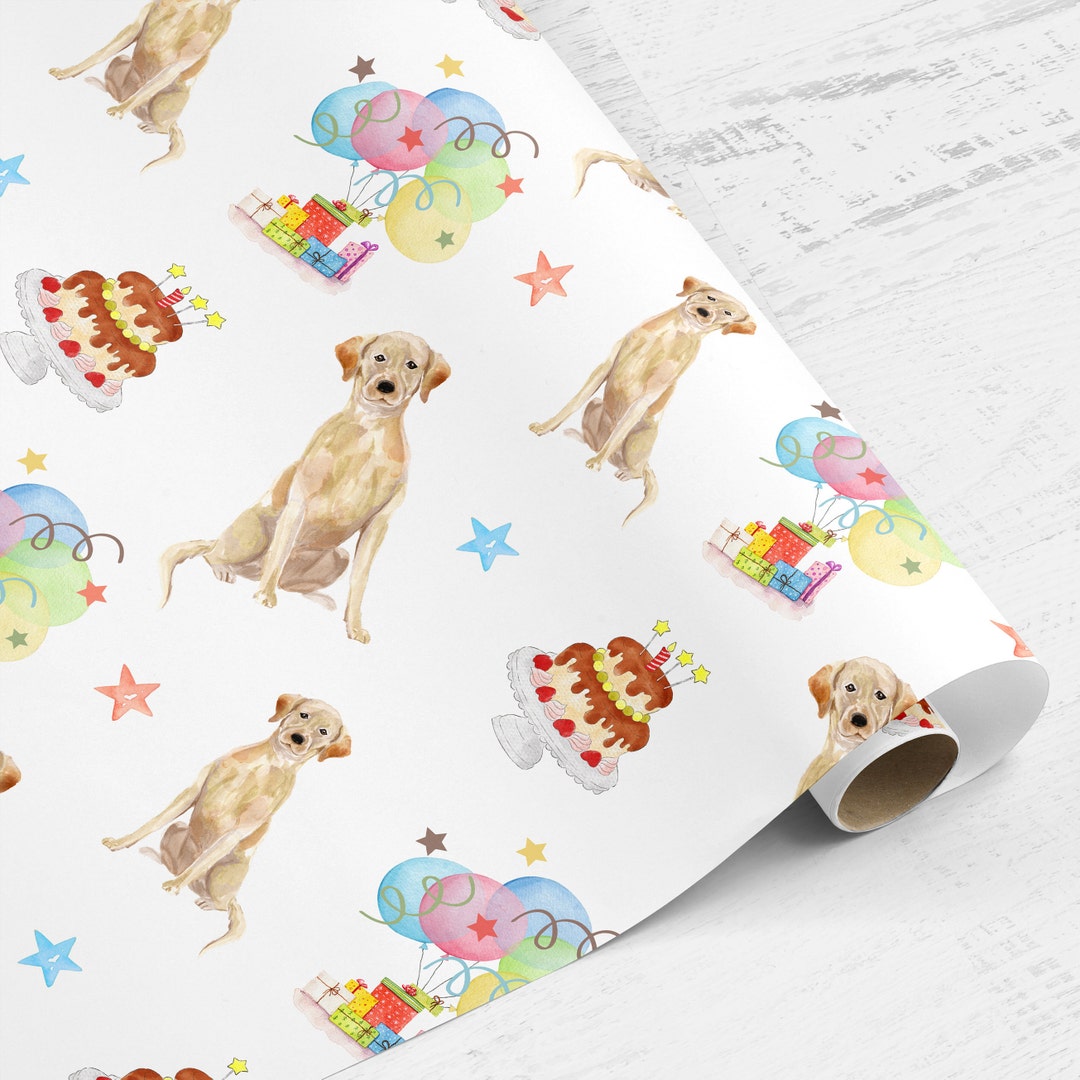 Wrapping Paper Roll Labrador Wrapping Paper Gift Wrap, Dog Wrapping ...