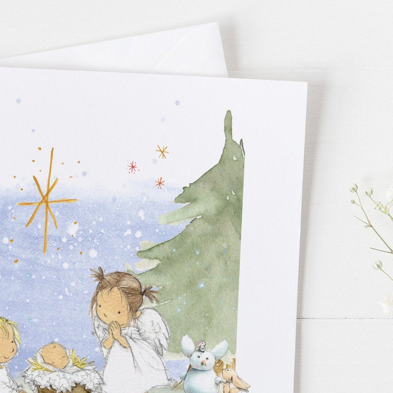 Nativity Card Nativity Set Scene Carte De La Nativité Kids - Etsy UK