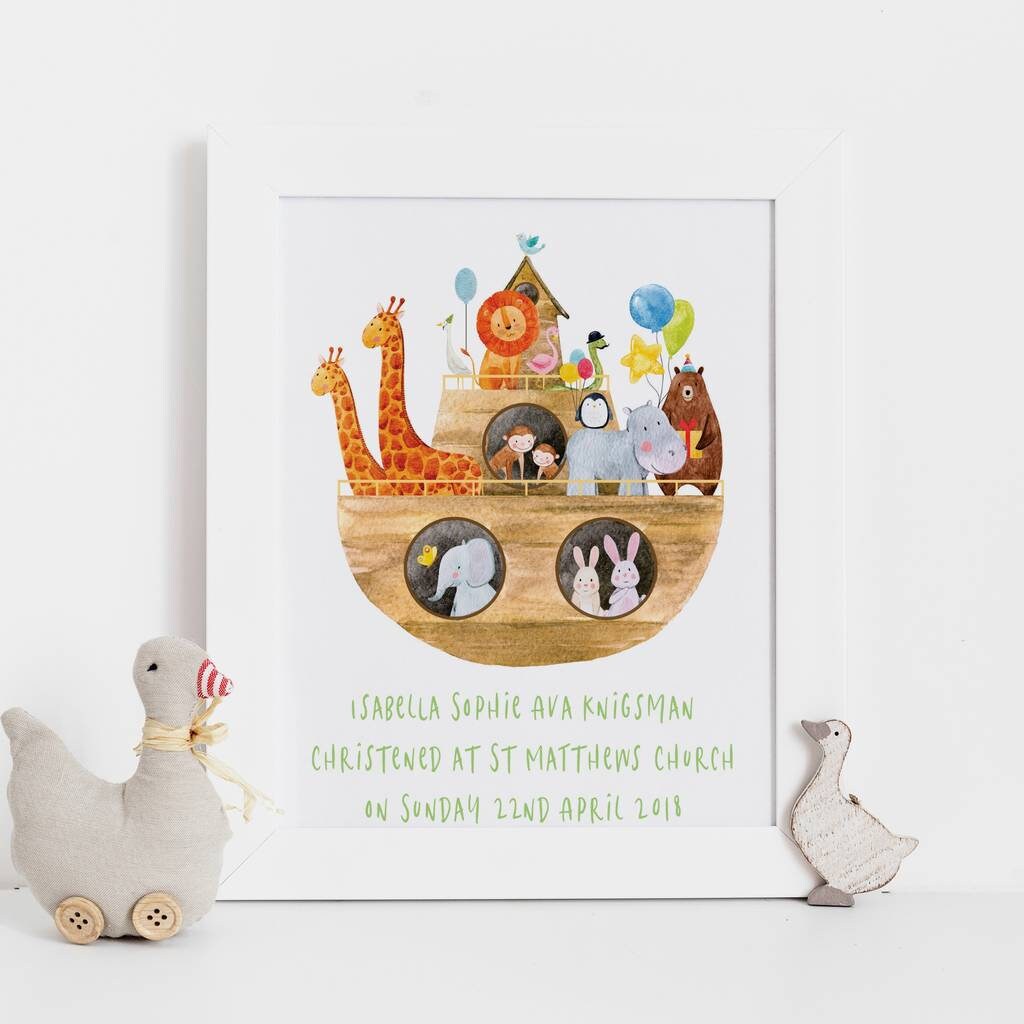 Noah's Ark Baptism Gift for Children. Christening Gifts - Etsy