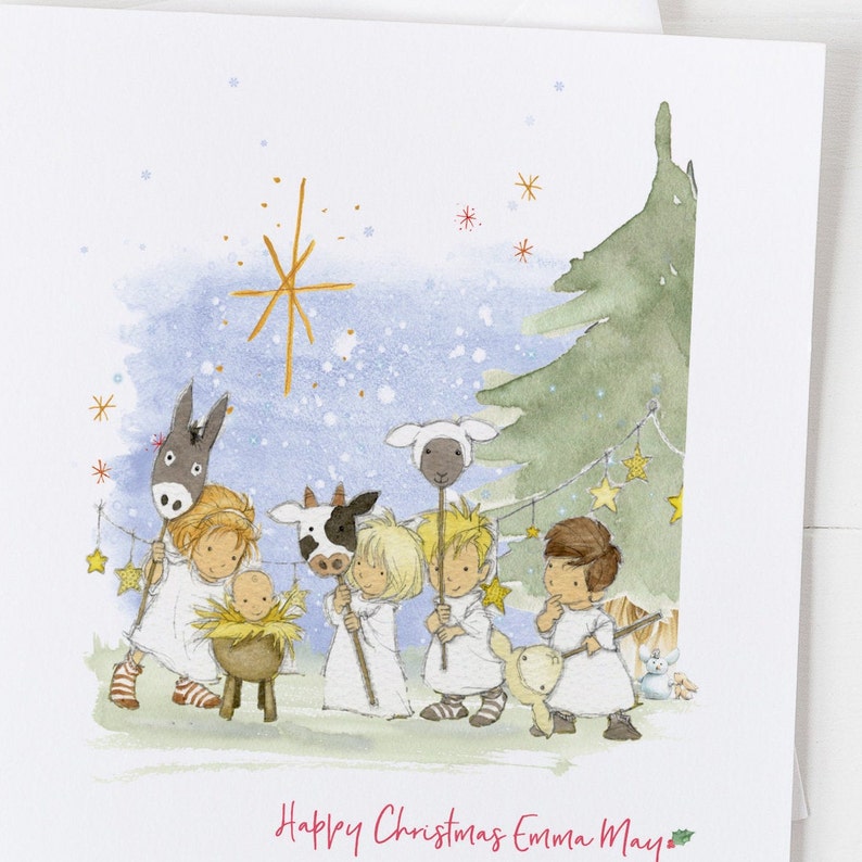 Nativity Card Nativity Set Scene Carte De La Nativité Kids - Etsy UK
