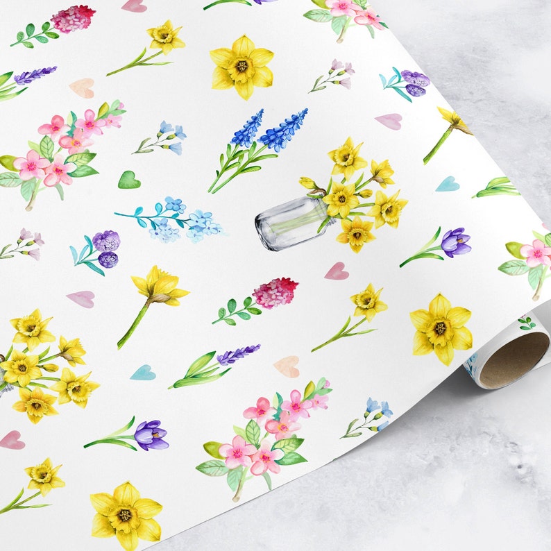Wrapping Paper Roll Spring Wrapping Paper Gift Wrap Tulip - Etsy