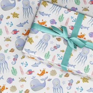 Under the Sea Wrapping Paper: Kids Birthday Gift Wrap - Etsy UK