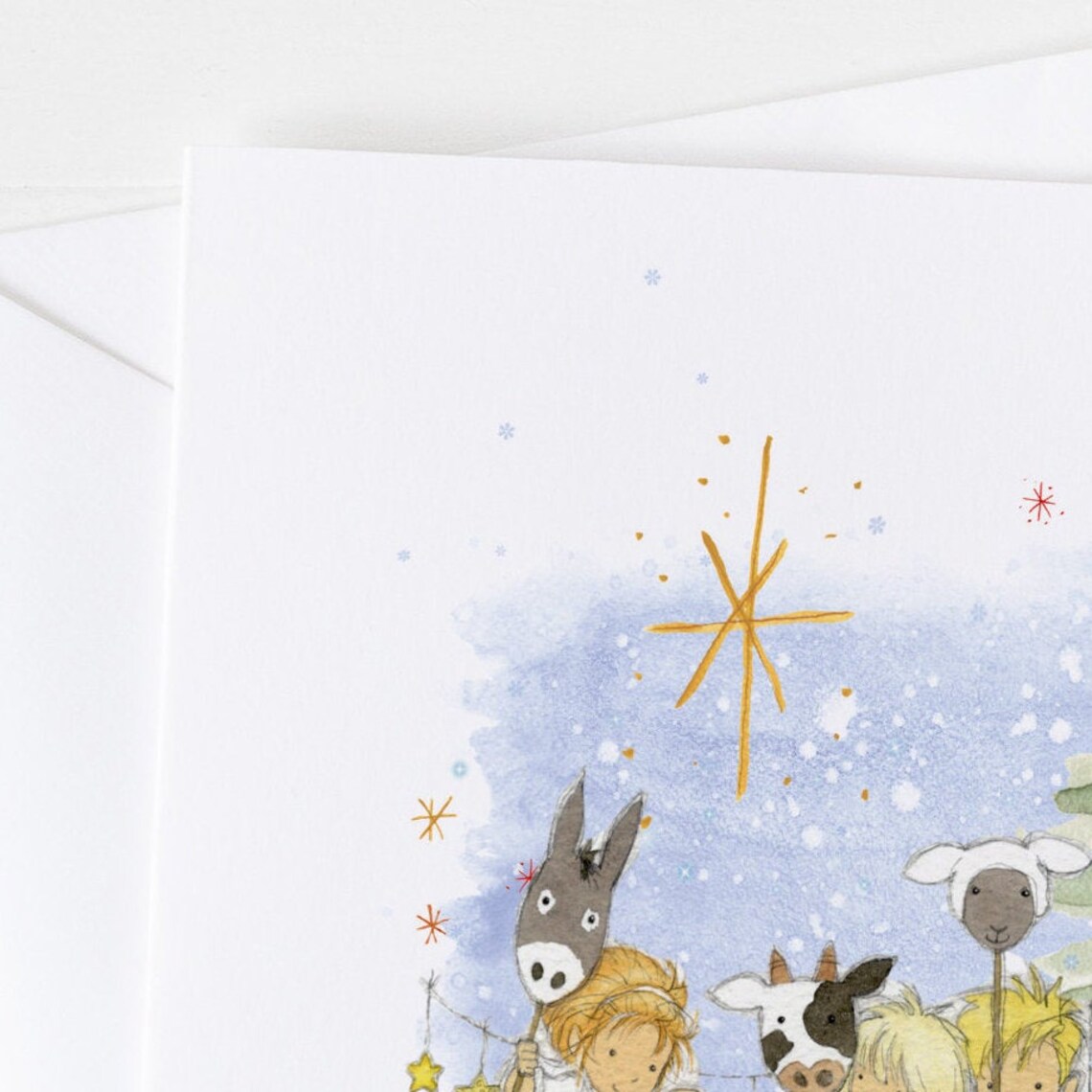 Nativity Card Nativity set scene carte de la nativité Kids | Etsy