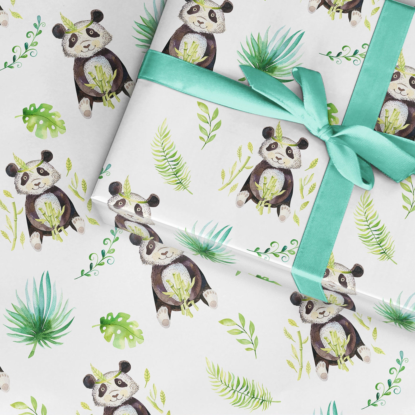 Panda Wrapping Paper - Etsy