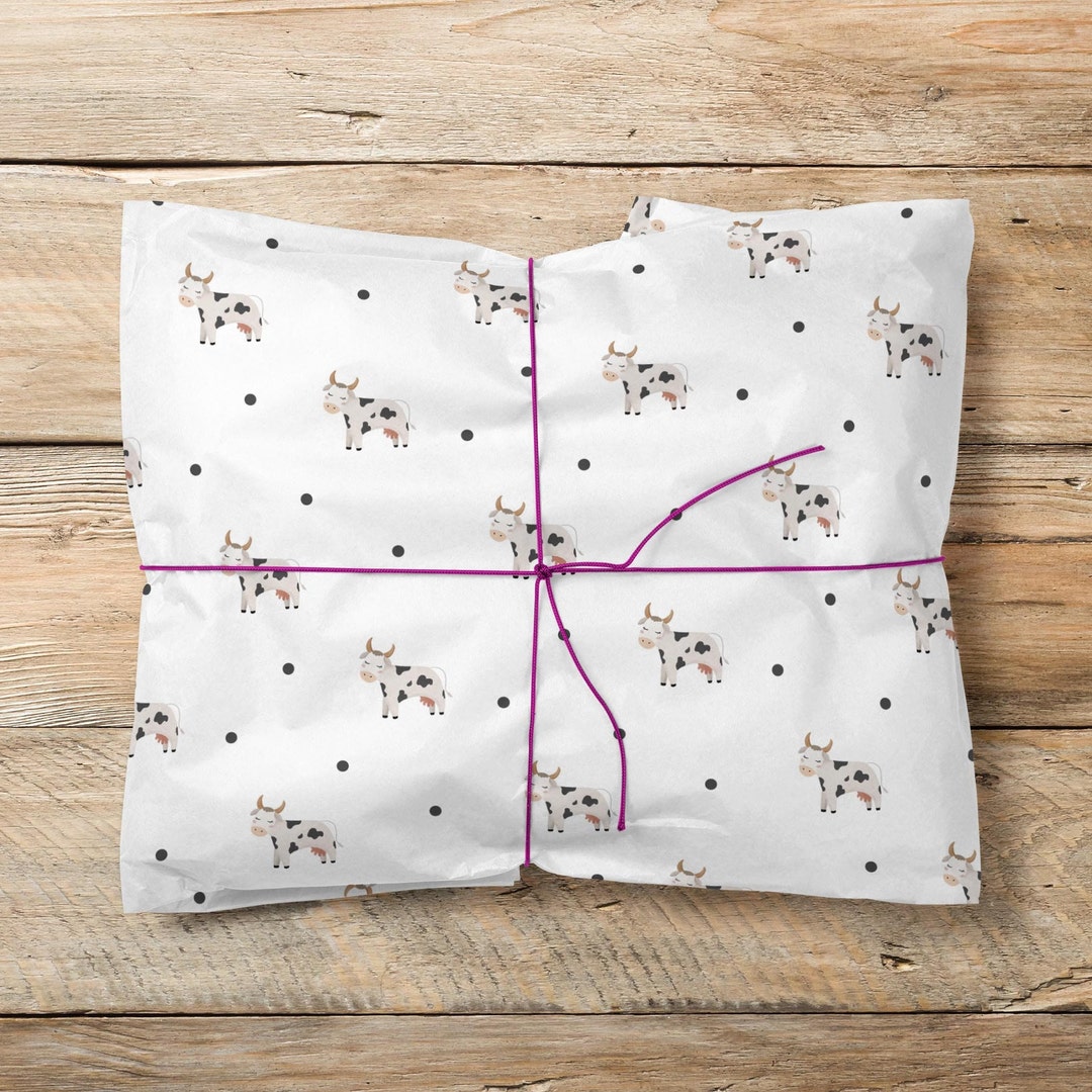 Cow Print Wrapping Paper: Farm Animal Gift Wrap - Etsy UK