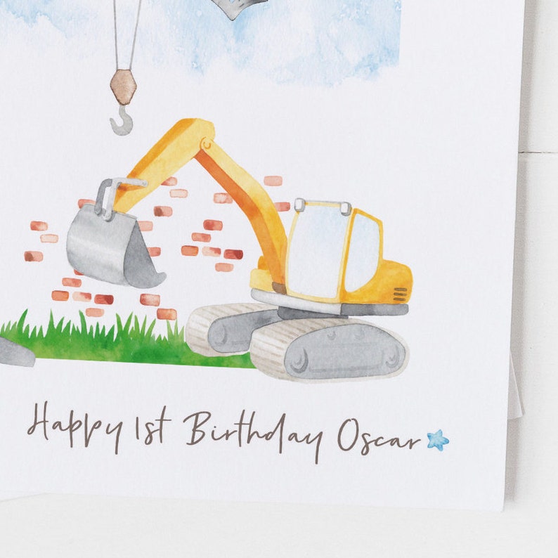 Digger Birthday Card Any Age Personalised Number - Etsy UK