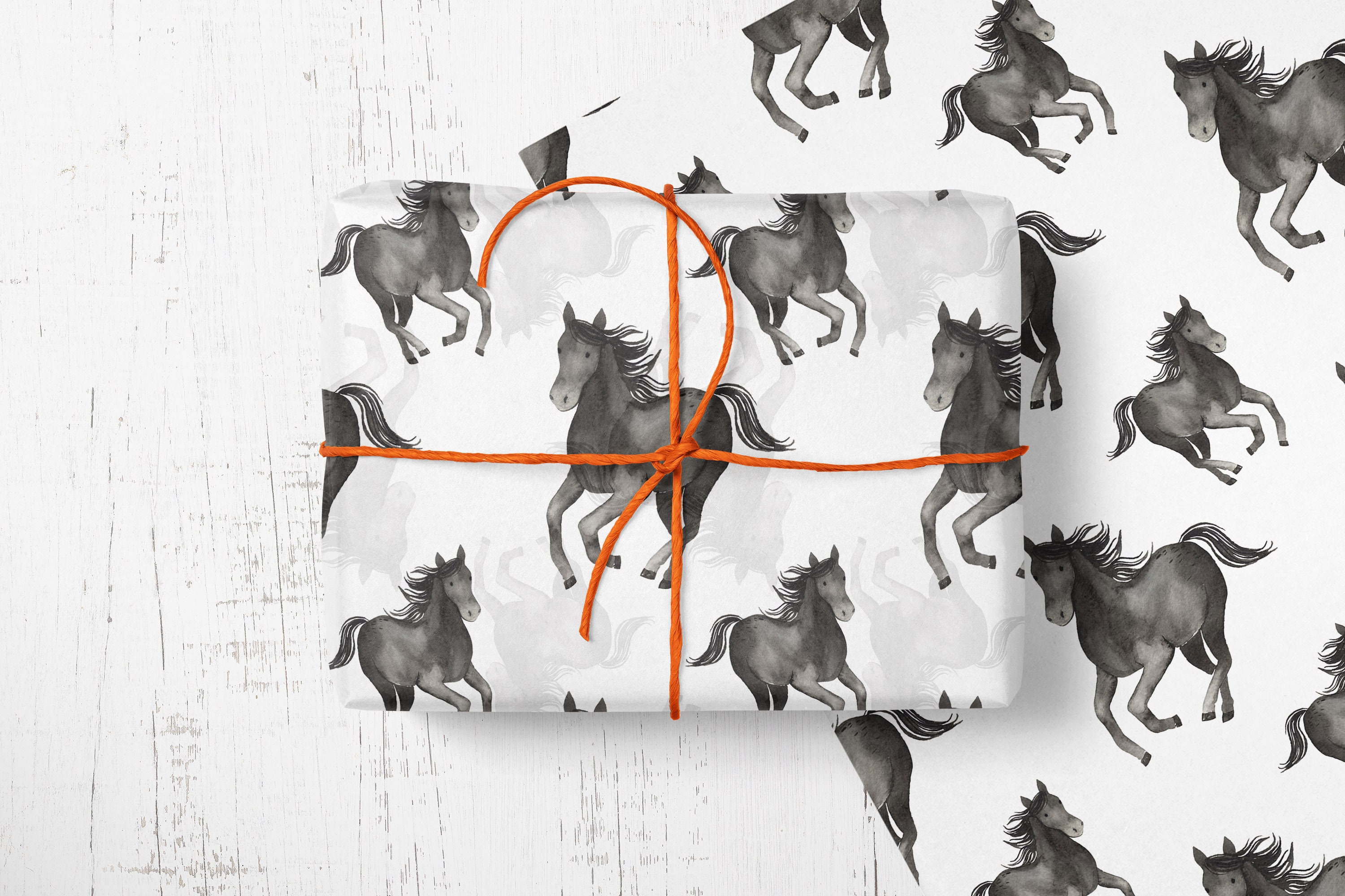 Pony Wrapping Paper Cowgirl Gift Wrap Little Girls Pony Gift - Etsy