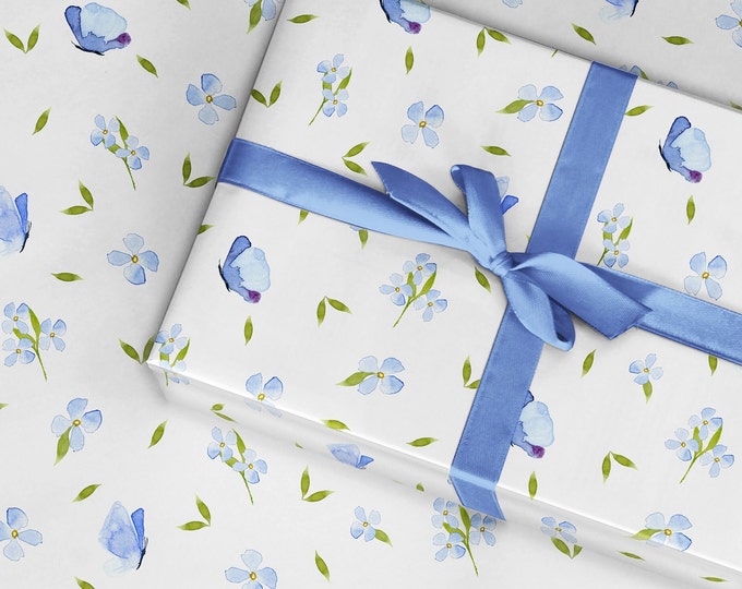 Butterfly Wrapping Paper, Pretty Wrapping Paper, Butterfly Gift Wrap ...