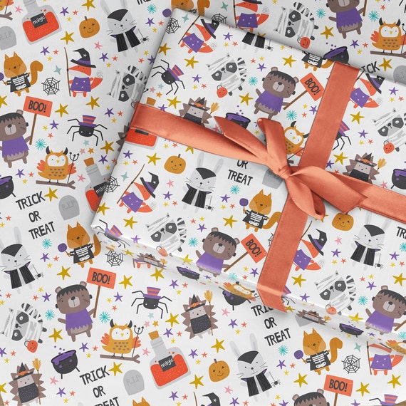 Halloween Birthday Wrapping Paper Halloween Christmas Gift Wrap (8ft
