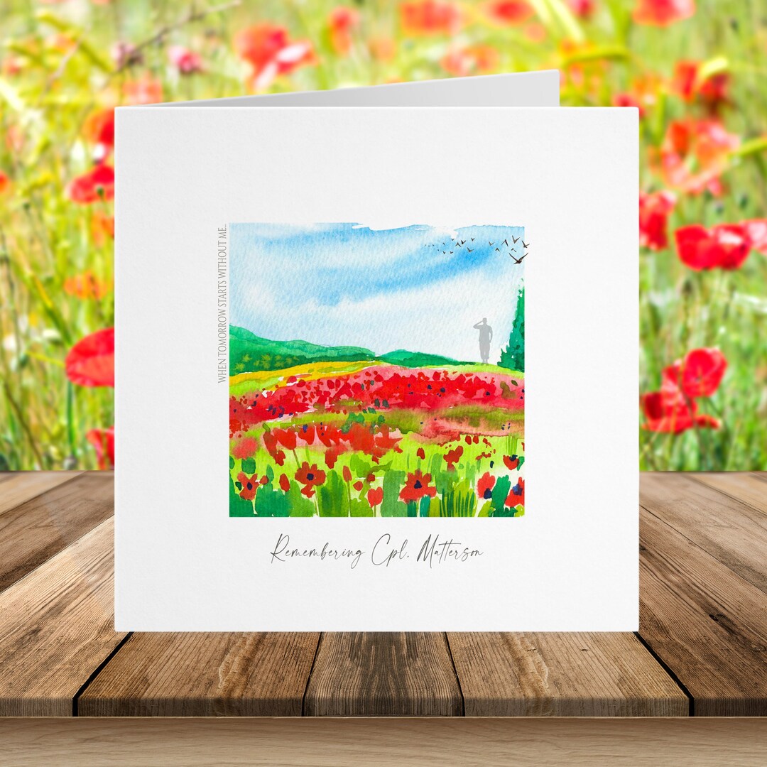 Sympathy Card - Armed Forces, Poppy Armistice Memorial Card ...