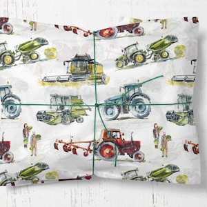 Tractors Wrapping Paper, Tractor Farm Wrapping Paper, Farmer Birthday ...