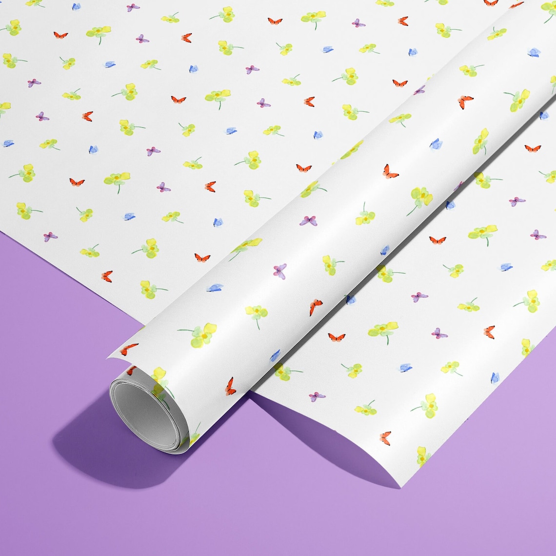 Butterfly Wrapping Paper: Floral Nature Gift Wrap - Etsy UK