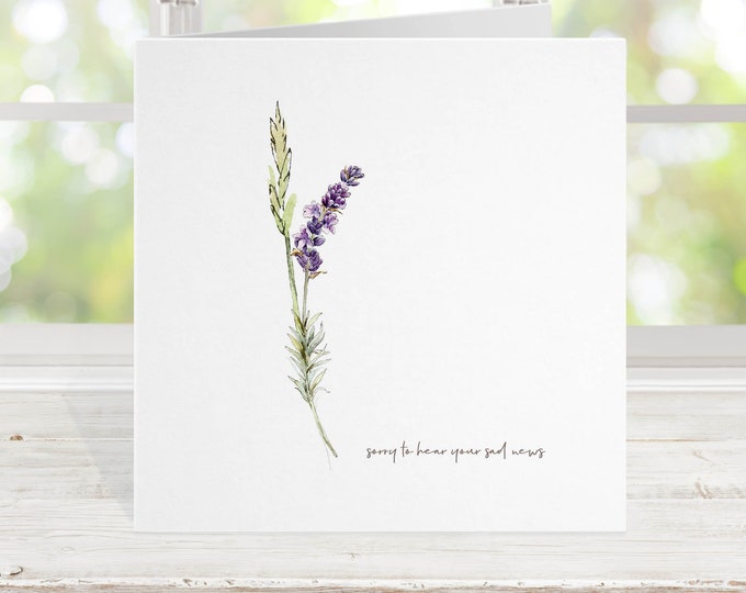 Sympathy Card Memorial Card, Condolences Grief Mourning Card With ...