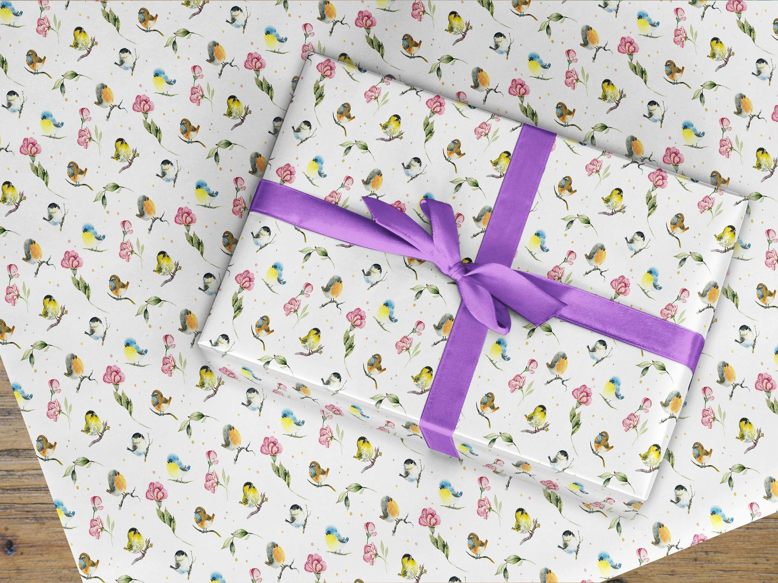 Bird Wrapping Paper Bird Lovers Gift Wrap a Bird Feeder - Etsy