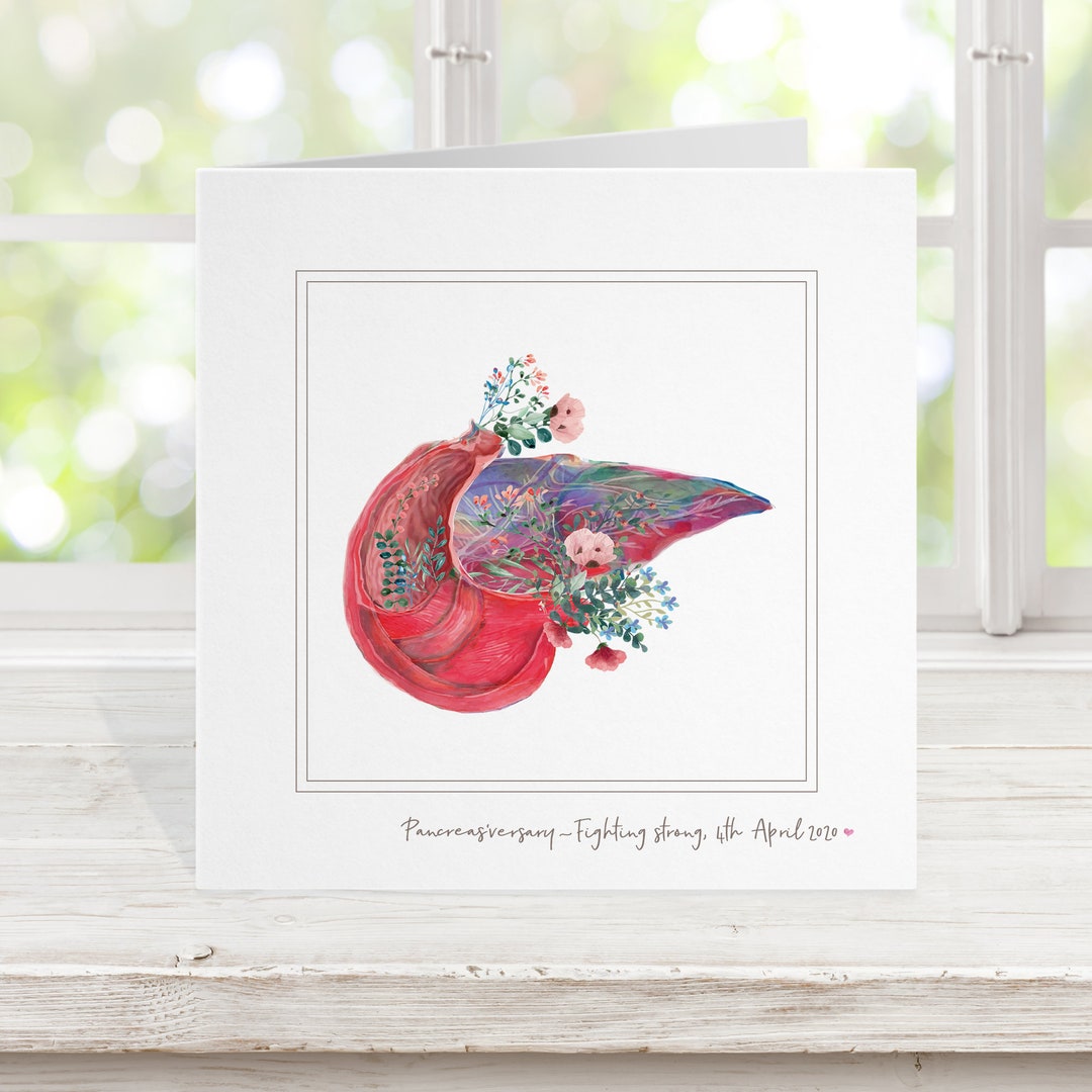 Pancreas Anniversary Card Organ Donor, Donation Recovery Transplant ...