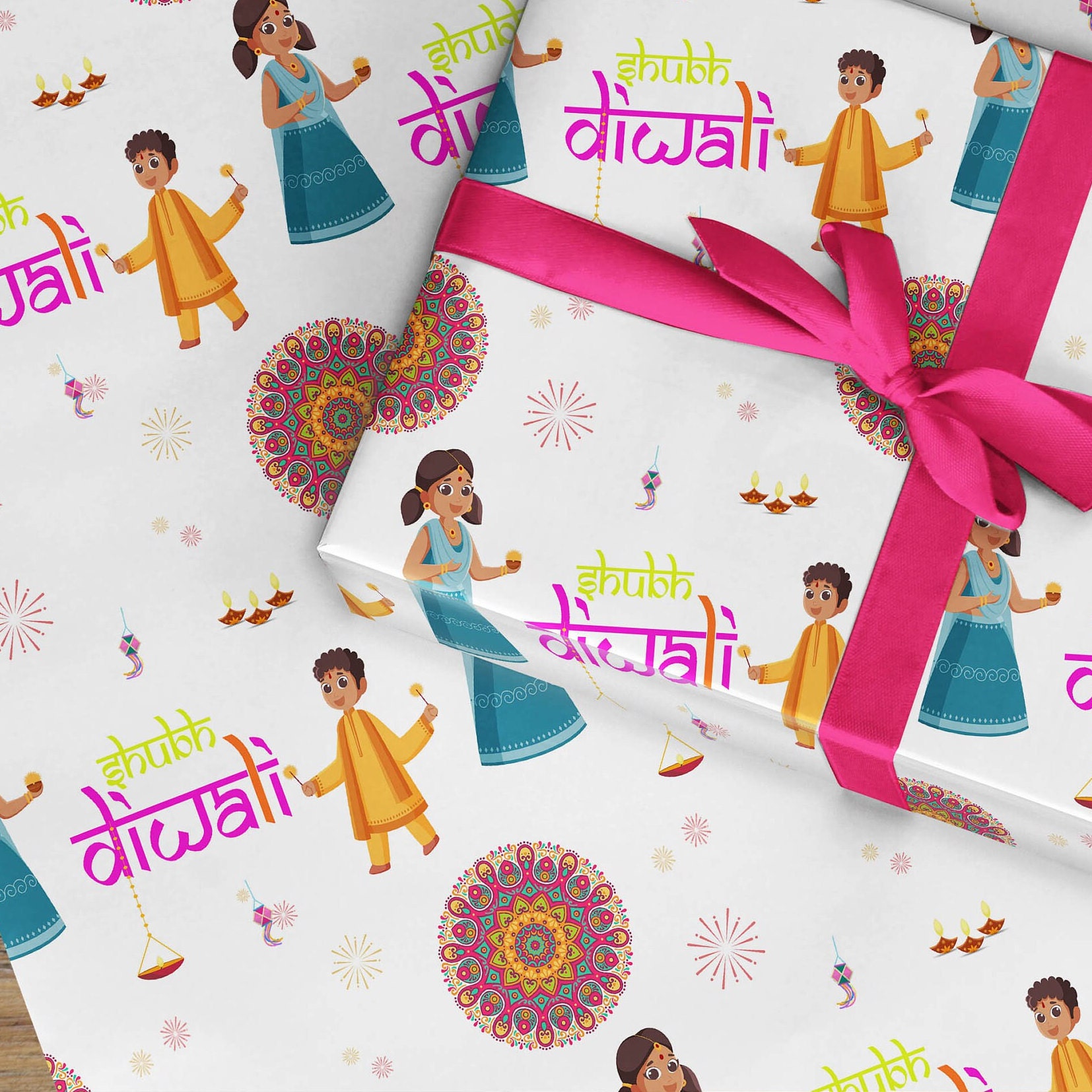 Paper Paper & Party Supplies Indian Mum Diwali Wrapping Paper Hindu ...