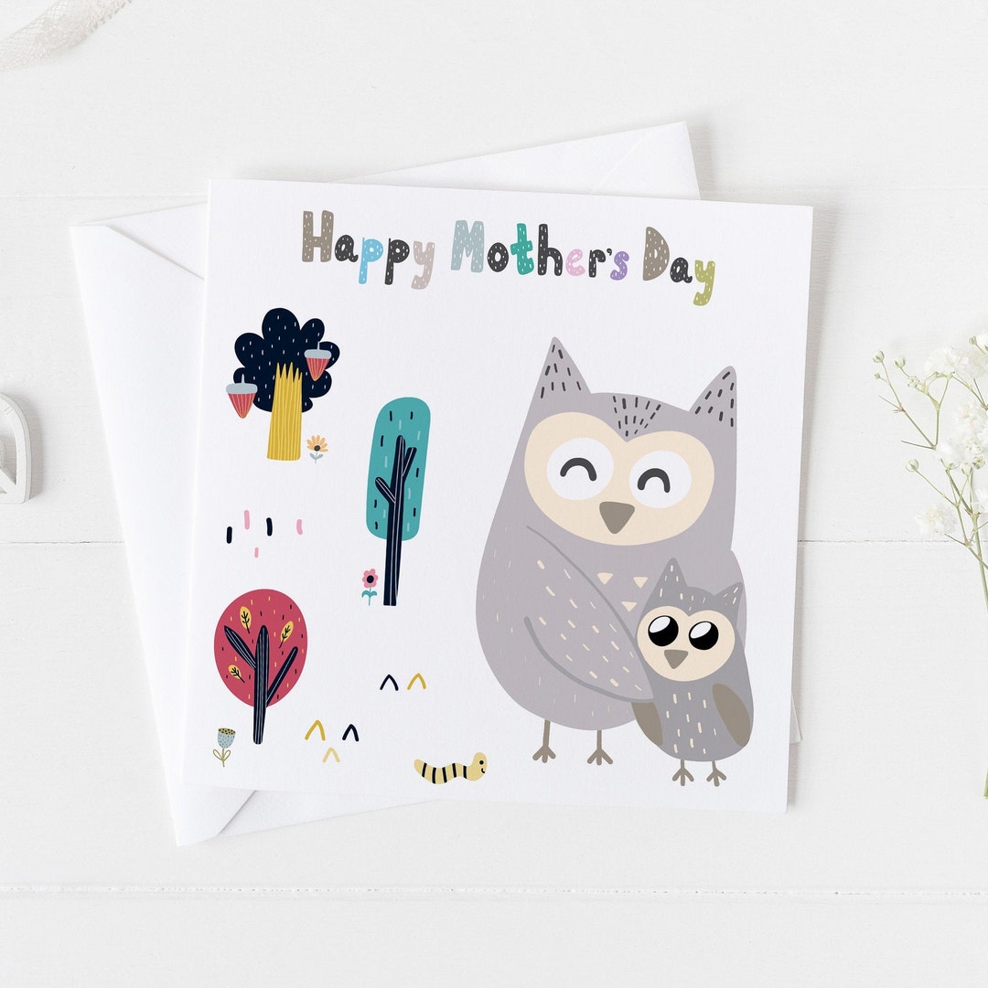 Owl Mothers Day Card Contemporary 1st Mothers Day Card, Mothers Day ...