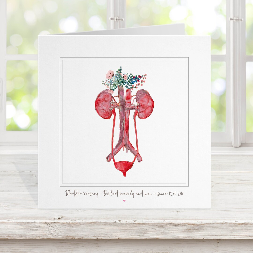 Bladder Anniversary Card: Organ Donor Transplant Recovery, Cancer ...