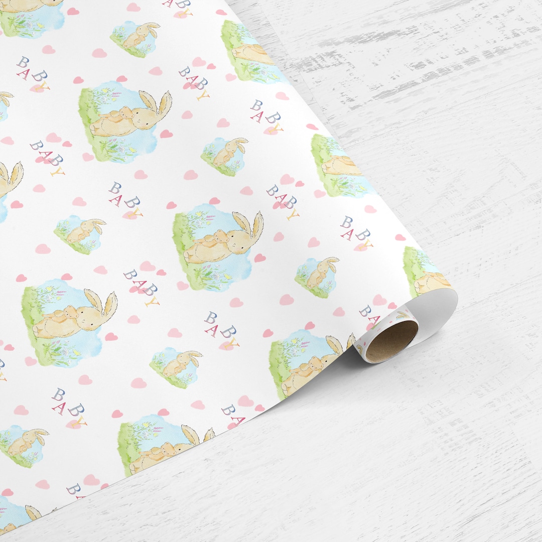 Wrapping Paper Roll, Baby Rabbit Wrapping Paper Gift Wrap, - Etsy