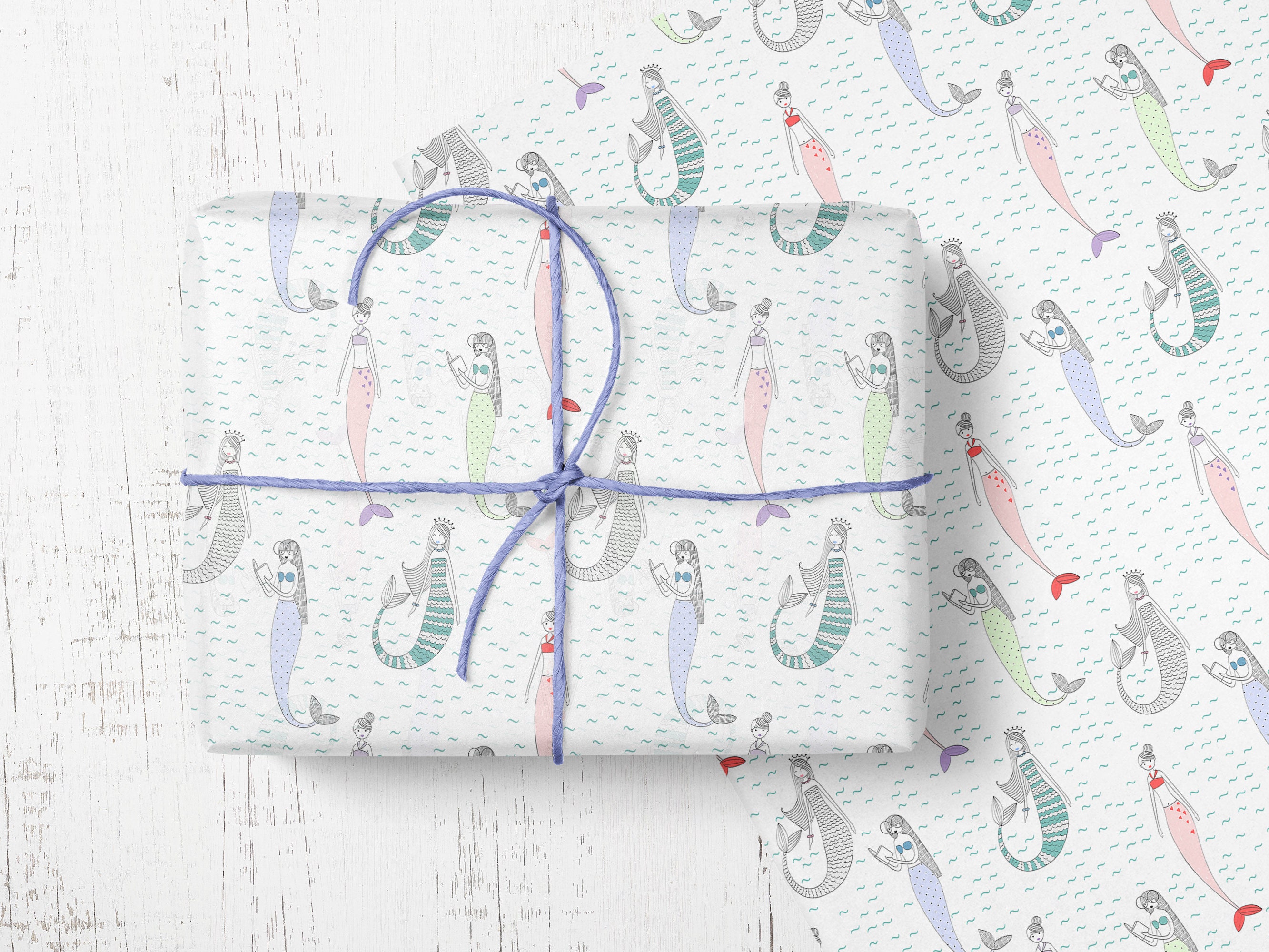 Mermaid Wrapping Paper Mermaidcore Mermaid Gift Wrap Paper - Etsy