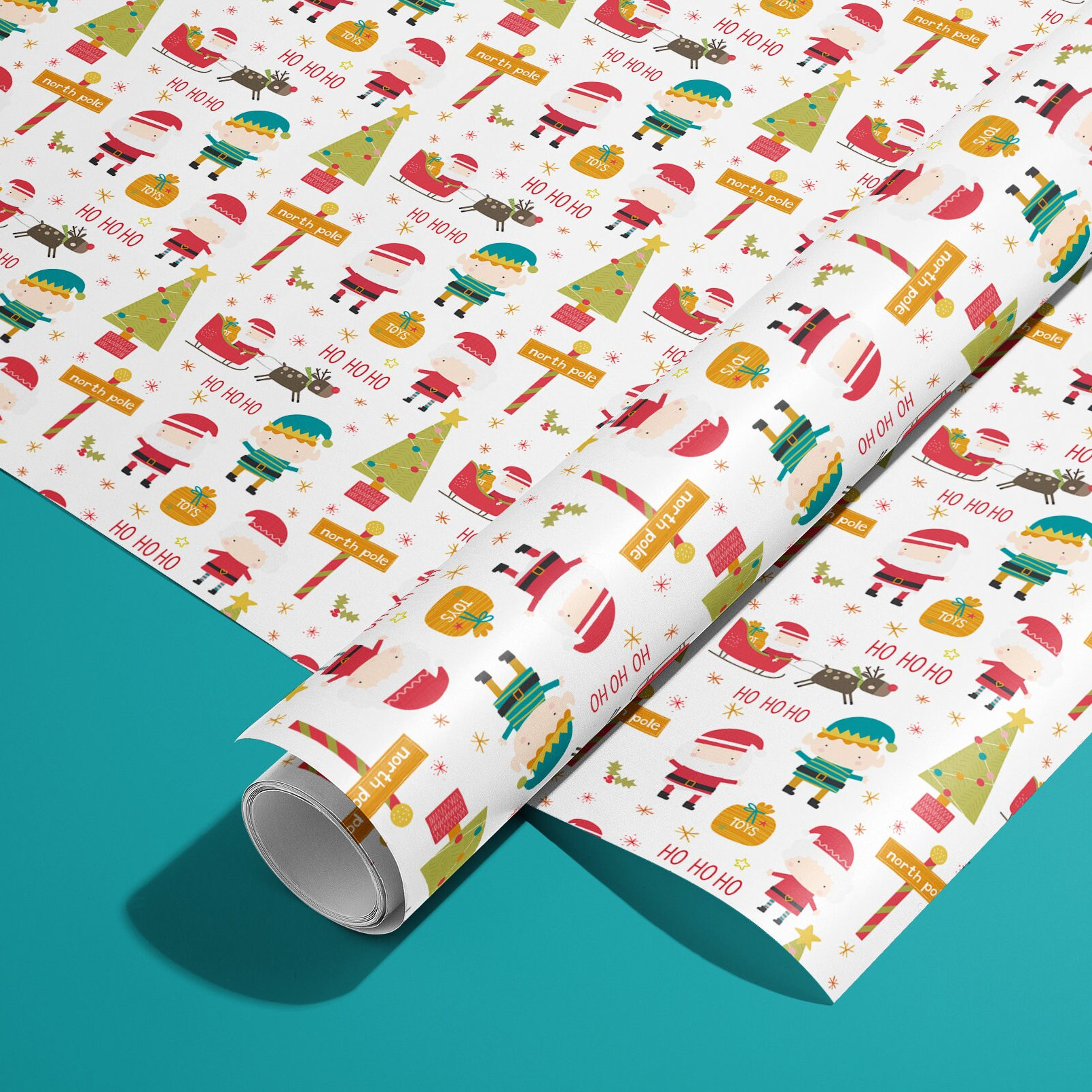 Girl Elf Wrapping Paper Boy Elf Wrapping Paper Elf Christmas - Etsy