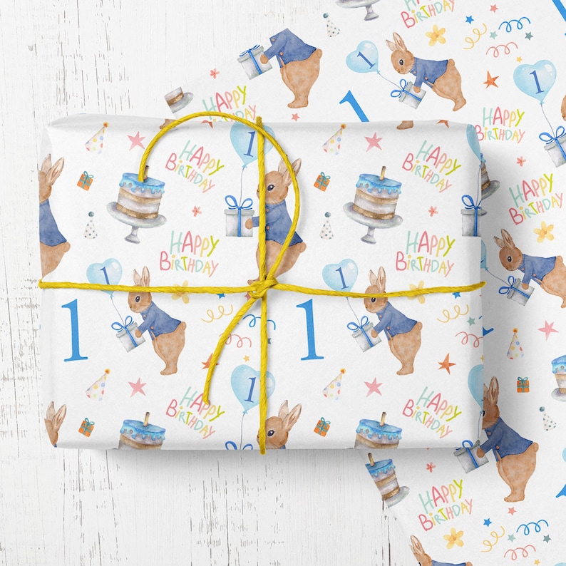 1st Birthday Wrapping Paper Roll by the Meter Roll Kids - Etsy