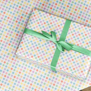 Pastel Wrapping Paper, Spots Wrapping Paper, Colourful Luxury Gift Wrap ...