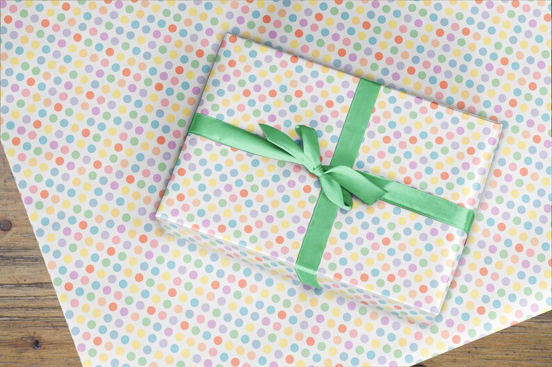 Pastel Wrapping Paper Spots Wrapping Paper Colourful Luxury - Etsy