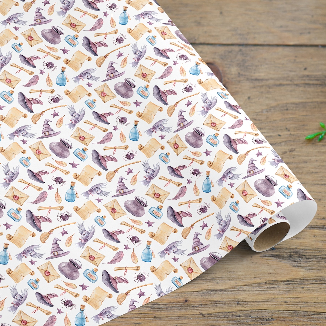 Wizard School Wrapping Paper Roll, Magic Gift Wrap - Etsy