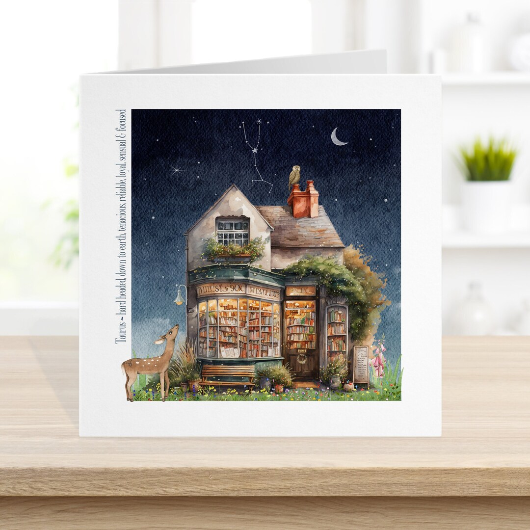 Taurus Birthday Card, Zodiac Fantasy Fairy Shop Witch Folklore ...