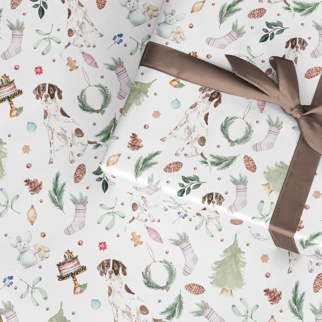 German Shorthair Pointer Christmas Wrapping Paper Roll - Etsy