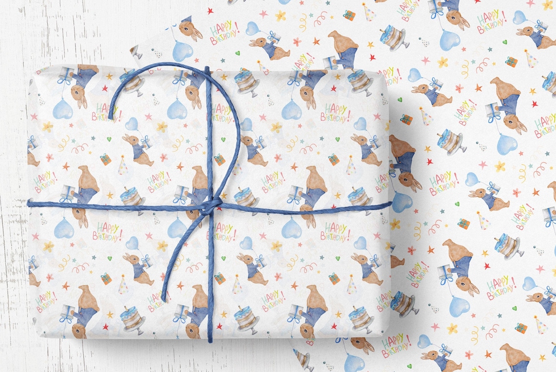 Wrapping Paper Roll First Birthday 1st Birthday for Boys - Etsy