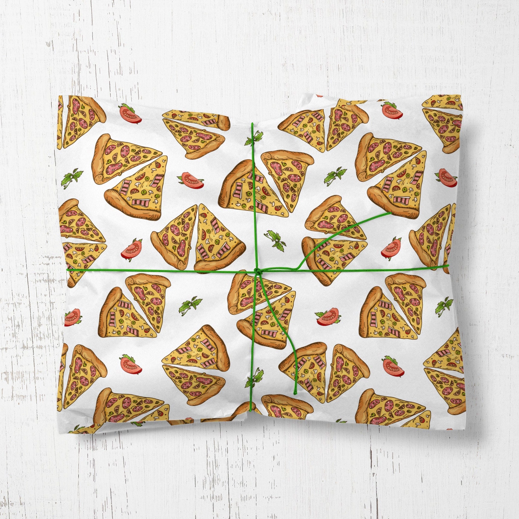 Wrapping Paper Roll Pizza Wrapping Paper Pizza Takeaway Gift - Etsy