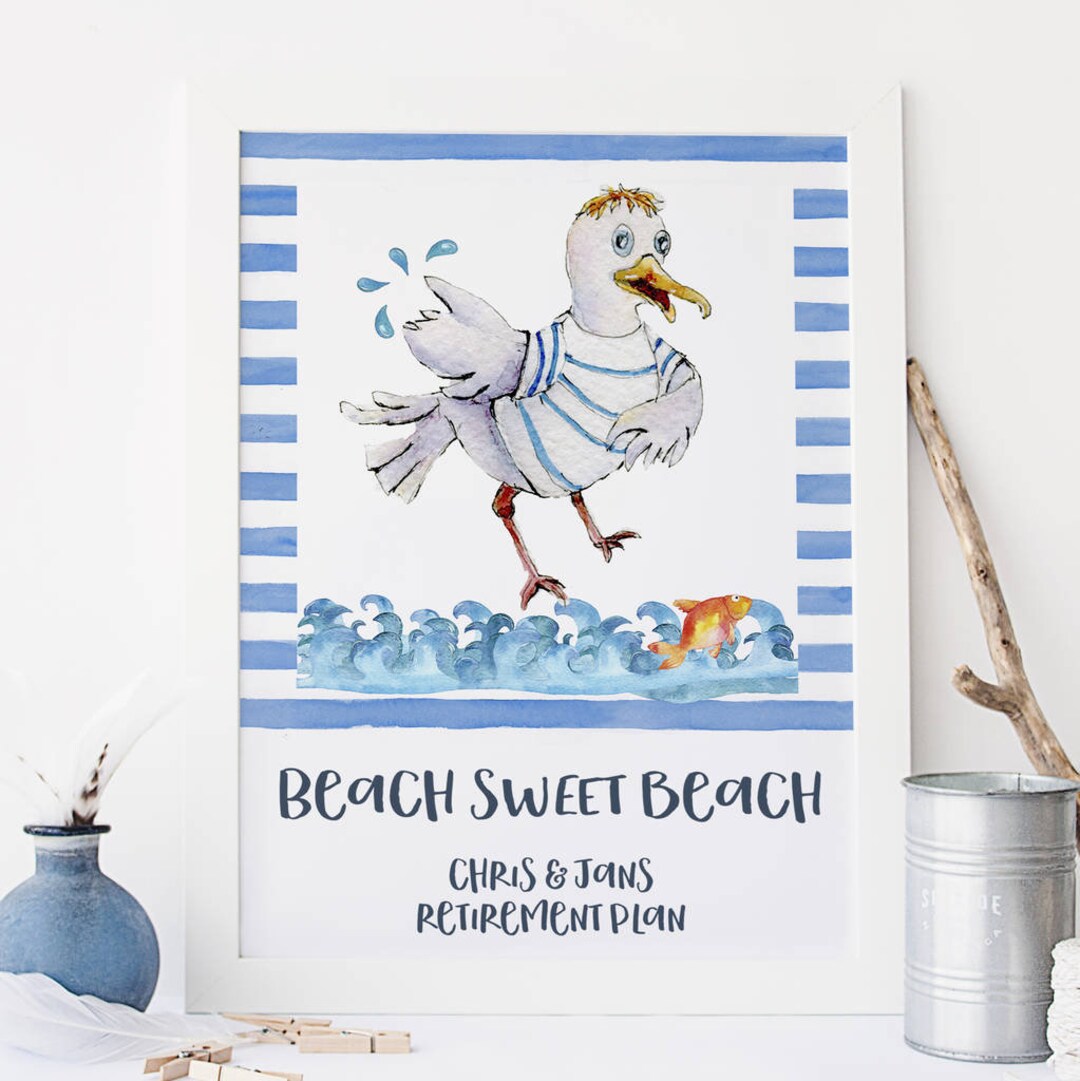Seagull Seaside and Beach Retirement Gift - Etsy