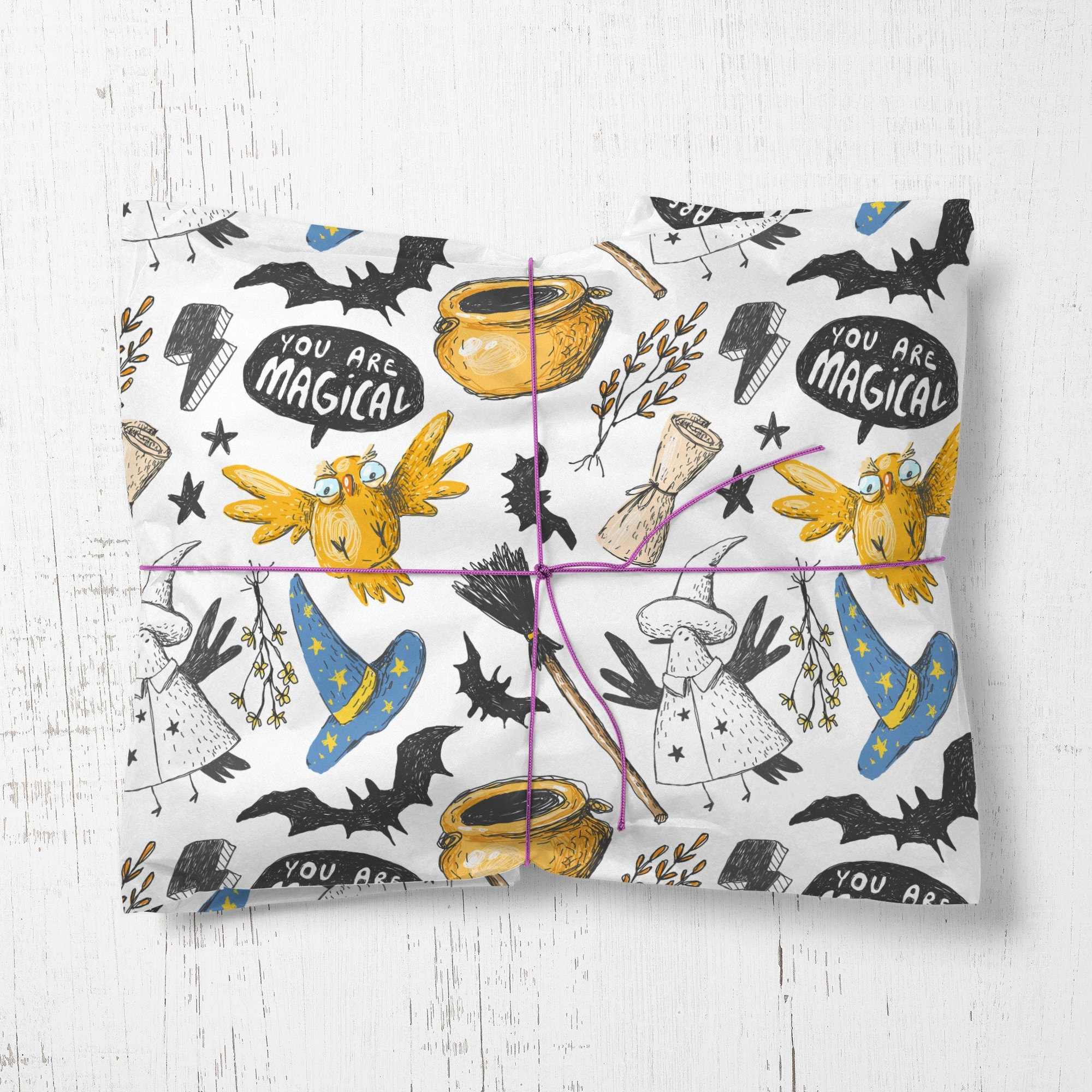 Paper Magic Owl Wrapping Paper Wizard wiccan gift wrap Witch Wrapping ...