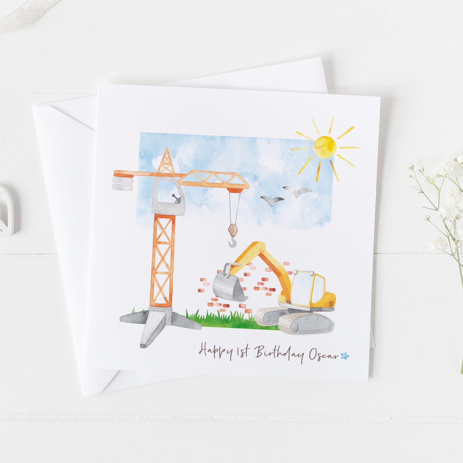 Digger Birthday Card Any Age Personalised Number | Etsy UK