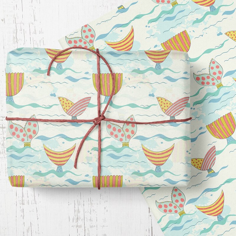 Mermaid Wrapping Paper - Etsy