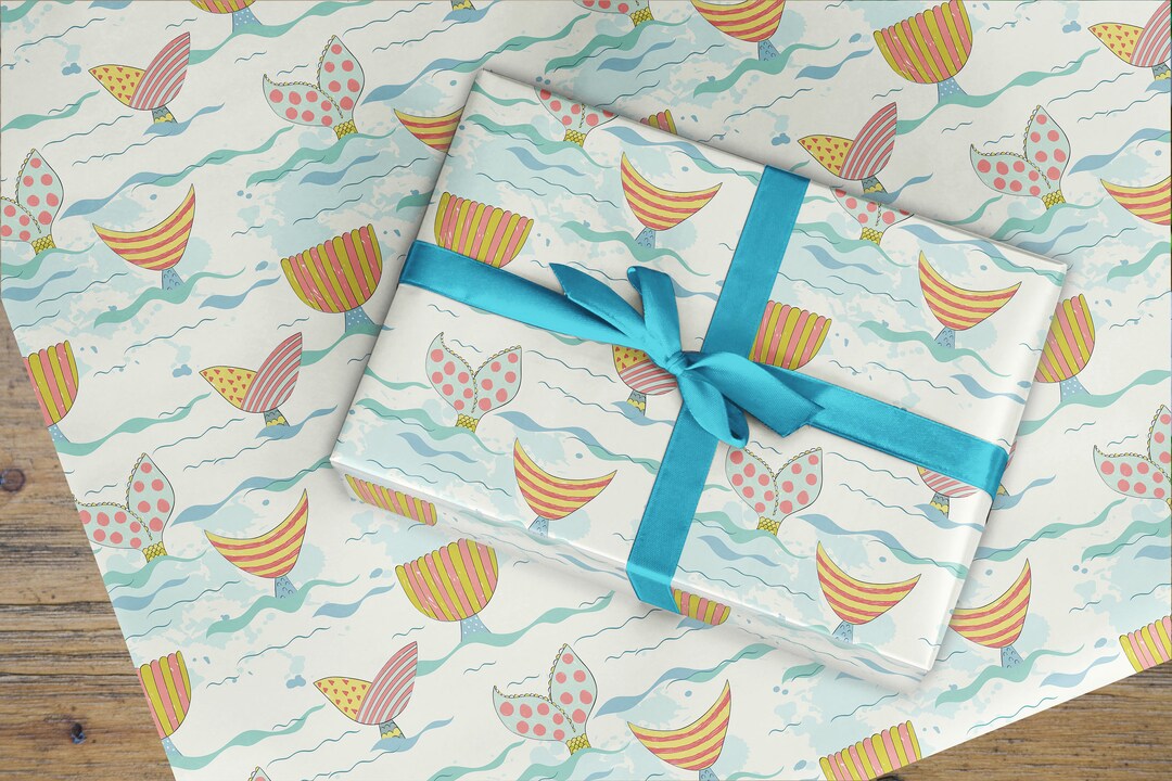 Wrapping Paper Roll Mermaid Tail Wrapping Paper Gift Wrap - Etsy
