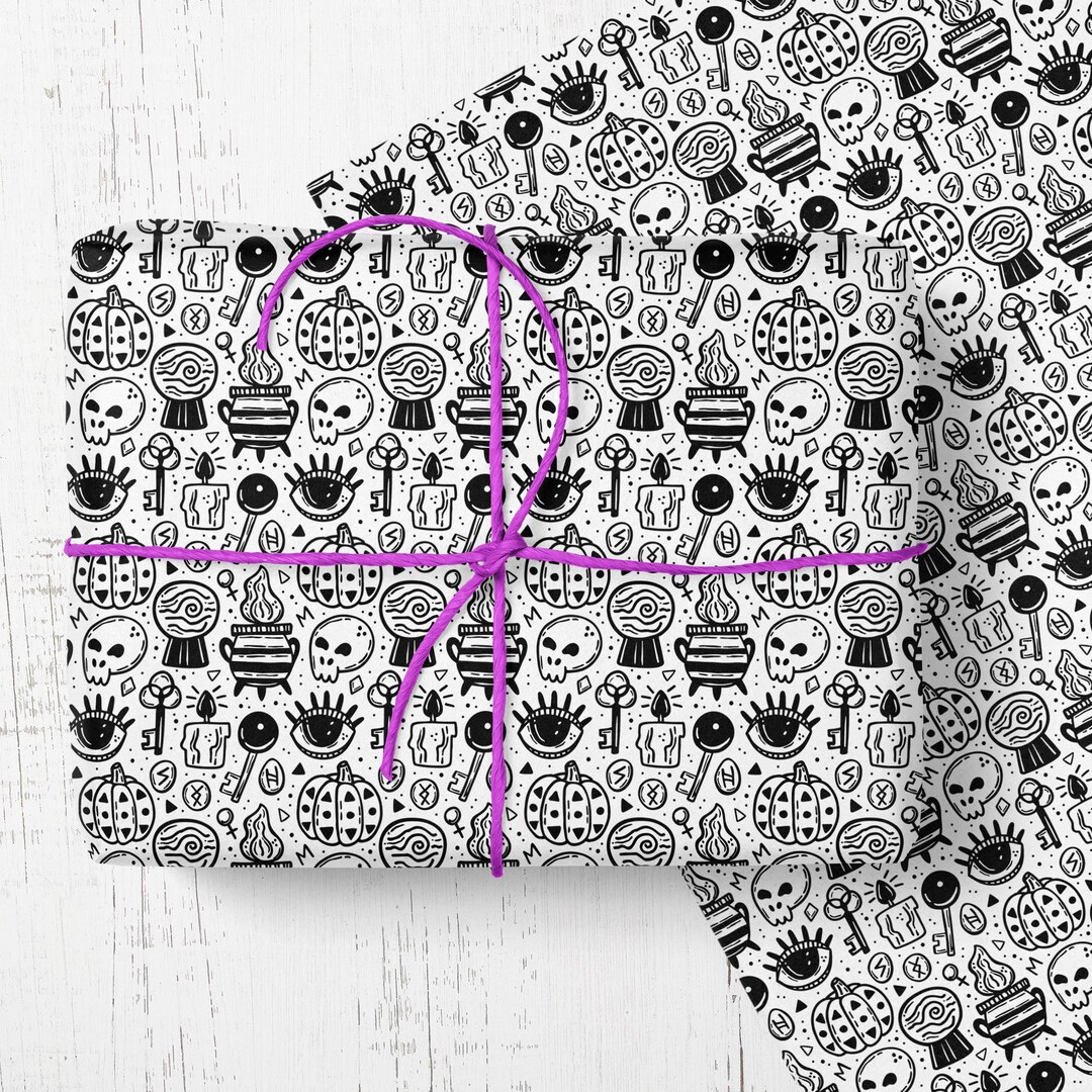 Evil Eye Witch Wrapping Paper, Wizard Wrapping Paper, Magic Wiccan Gift ...