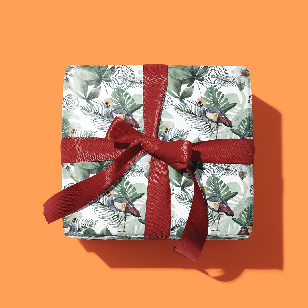 Crane Wrapping Paper, African Crane Wrapping Paper, African Bird Gift ...