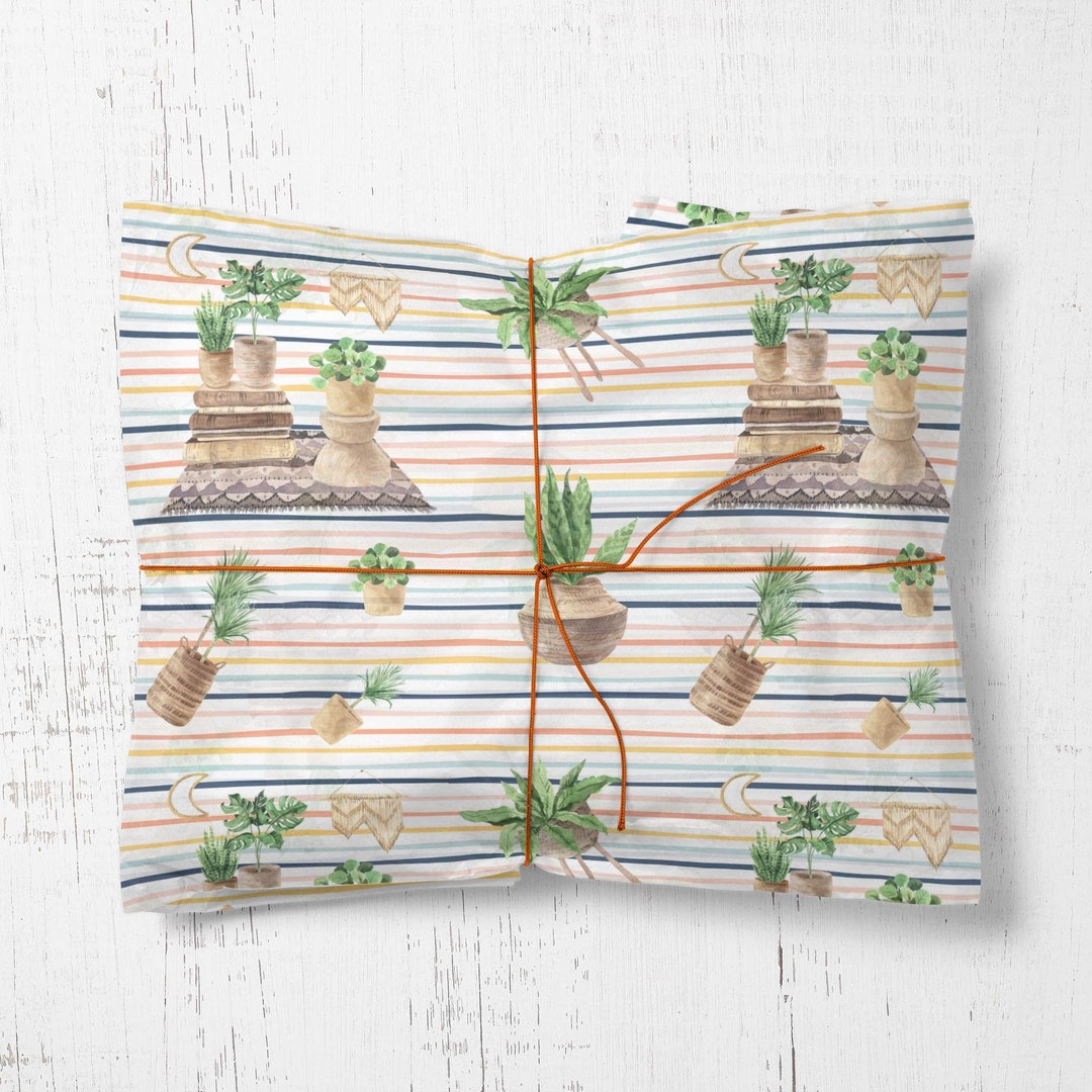 Plant Lady Wrapping Paper: Boho Macrame Designs - Etsy