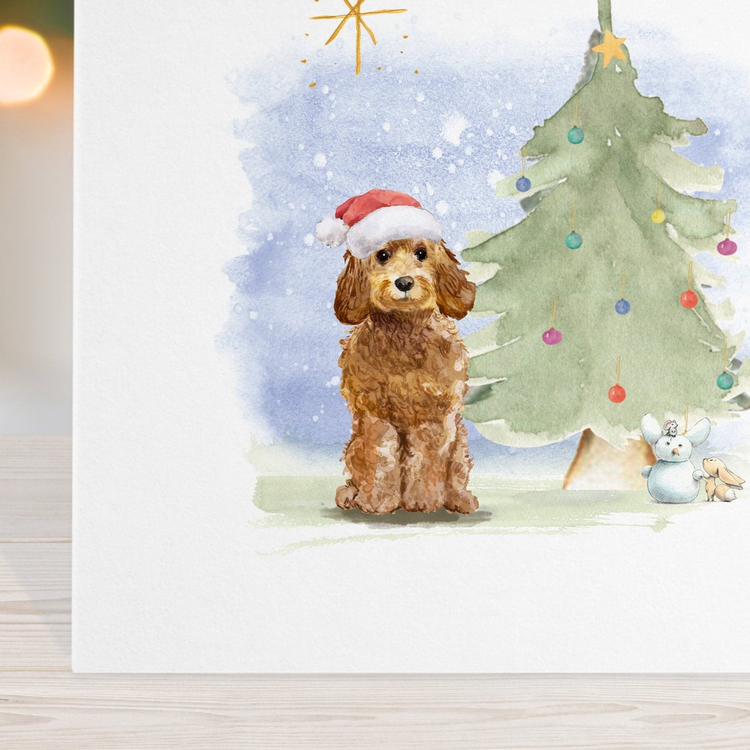 Pack of Cockapoo Christmas Cards Cockapoo Dog Wearing a Santa - Etsy UK