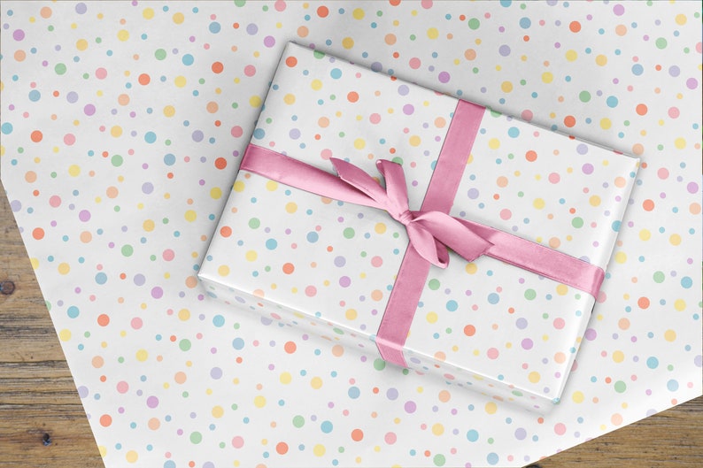 Pastel Wrapping Paper Spots Wrapping Paper Colourful Luxury - Etsy