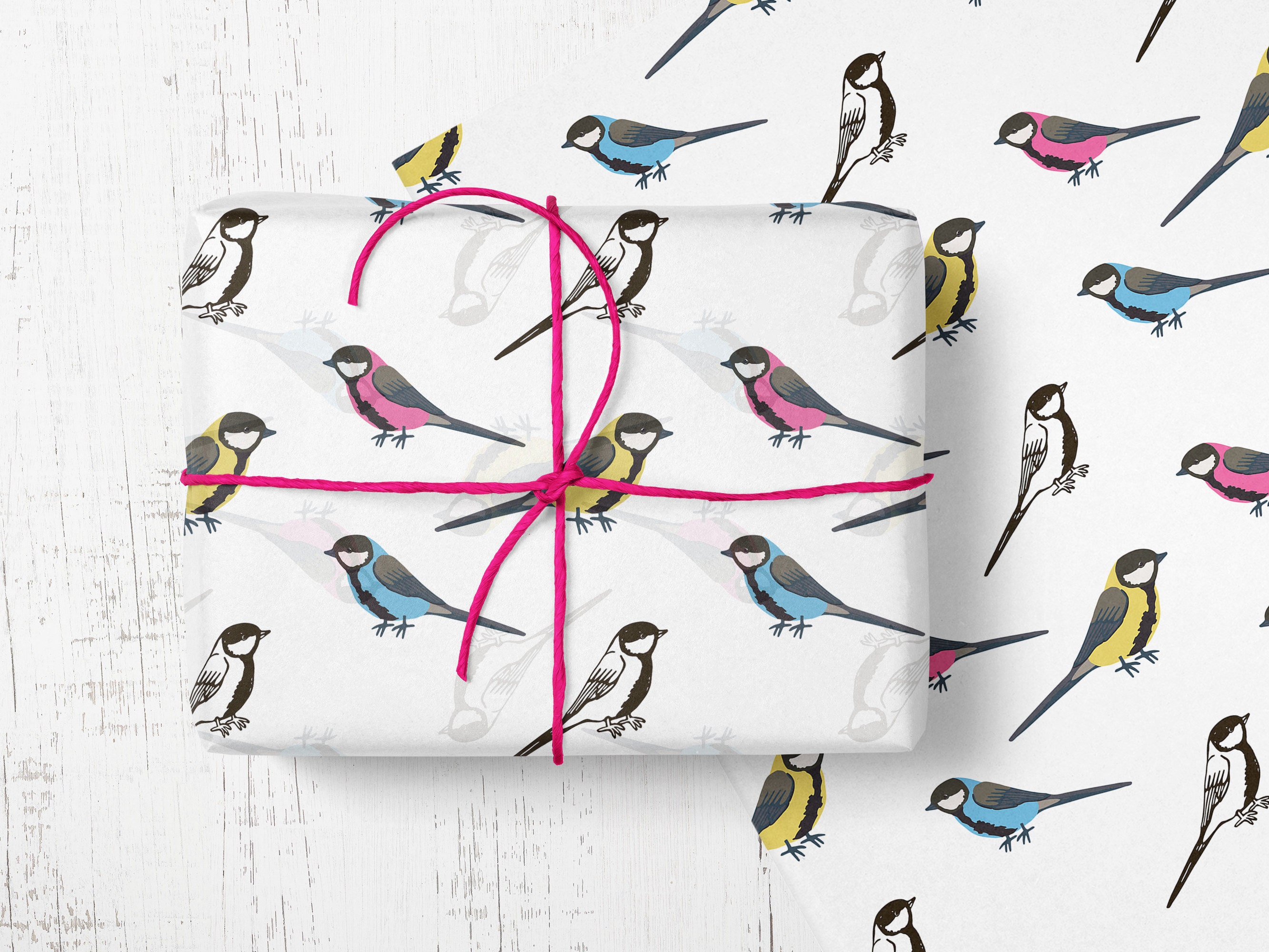 Bird Wrapping Paper Bird Lovers Gift Wrap a Bird Feeder - Etsy