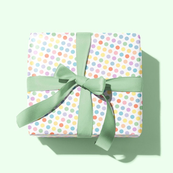 Pastel Wrapping Paper Spots Wrapping Paper Colourful Luxury - Etsy