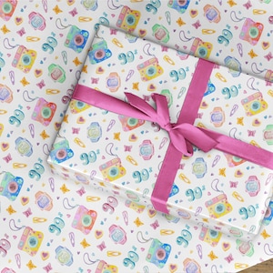 90's Wrapping Paper, Bubblegum Retro Wrapping Paper, Cute Gift 1990 ...
