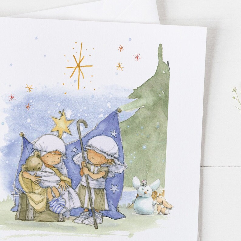Nativity Card Nativity Set Scene Carte De La Nativité Kids - Etsy UK