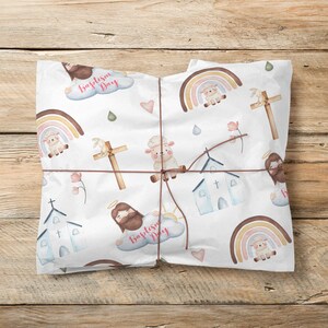 Baptism Wrapping Paper Roll, Baptised Gift Wrap, Baptizm Wrapping Paper ...