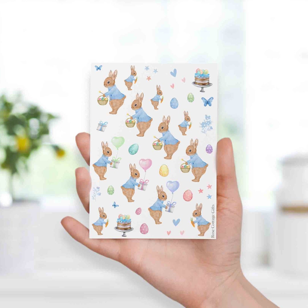 Cute Easter Sticker Sheet X1, Pastel Kids Egg Hunt, Sticker Sheets Cute ...