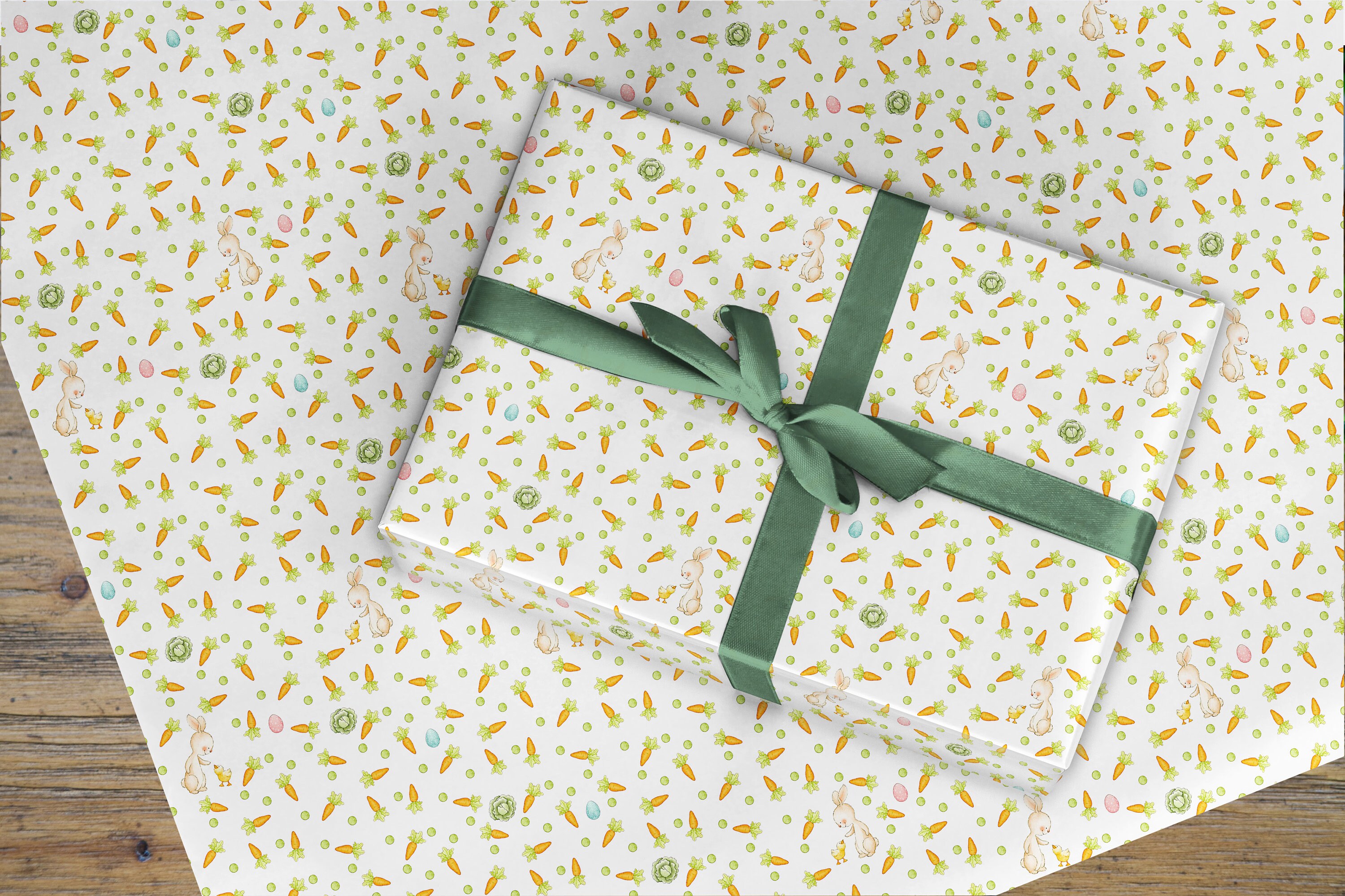 Wrapping Paper Roll Easter Rabbit Gift Wrap Easter Rabbit - Etsy